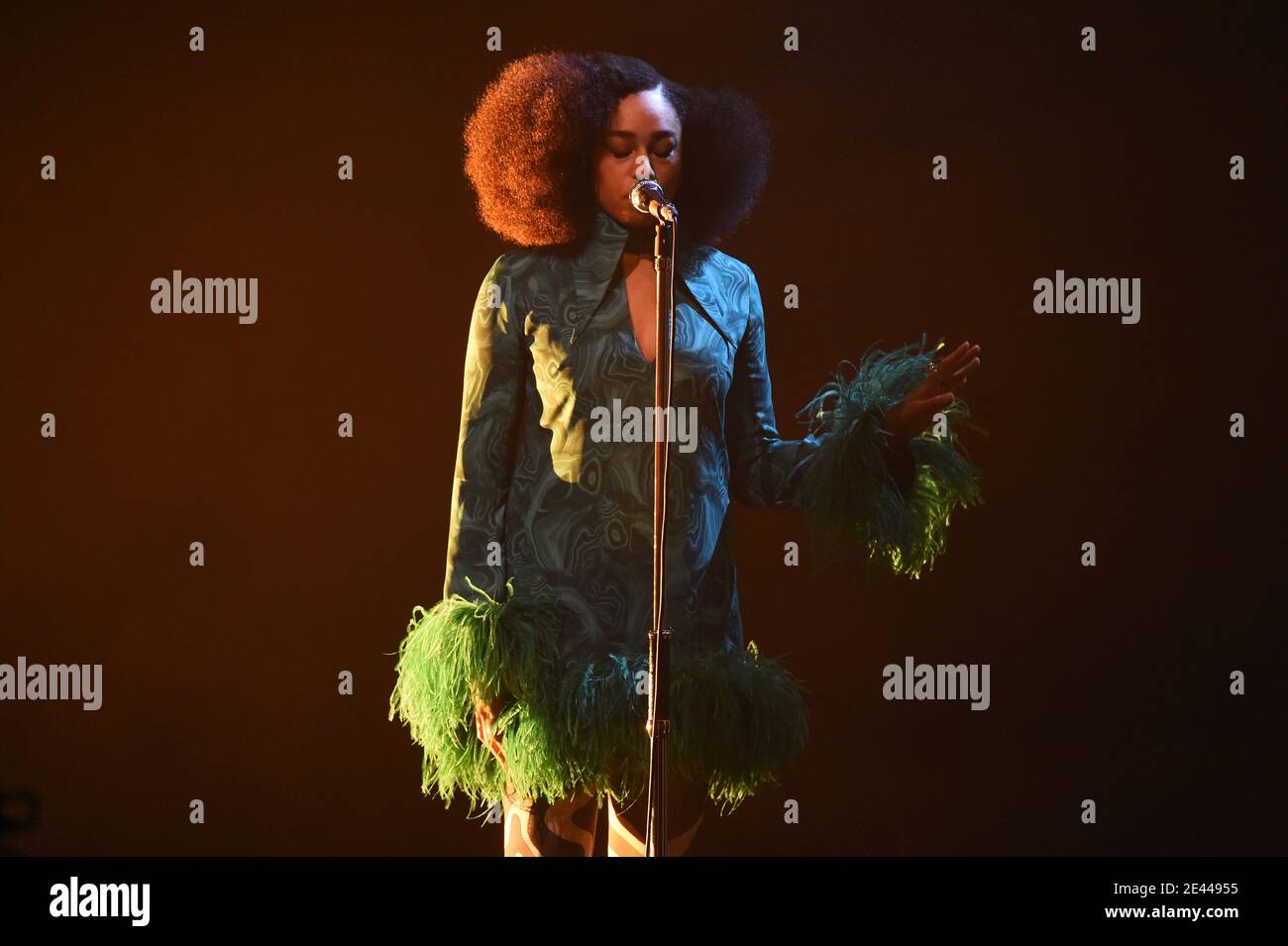 EDITORIAL USE ONLY Celeste performing during filming for the Graham ...