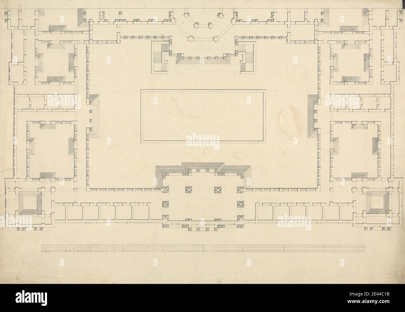 James Bruce, 1730â€“1794, British, Plan of temple at Baalbec, undated ...