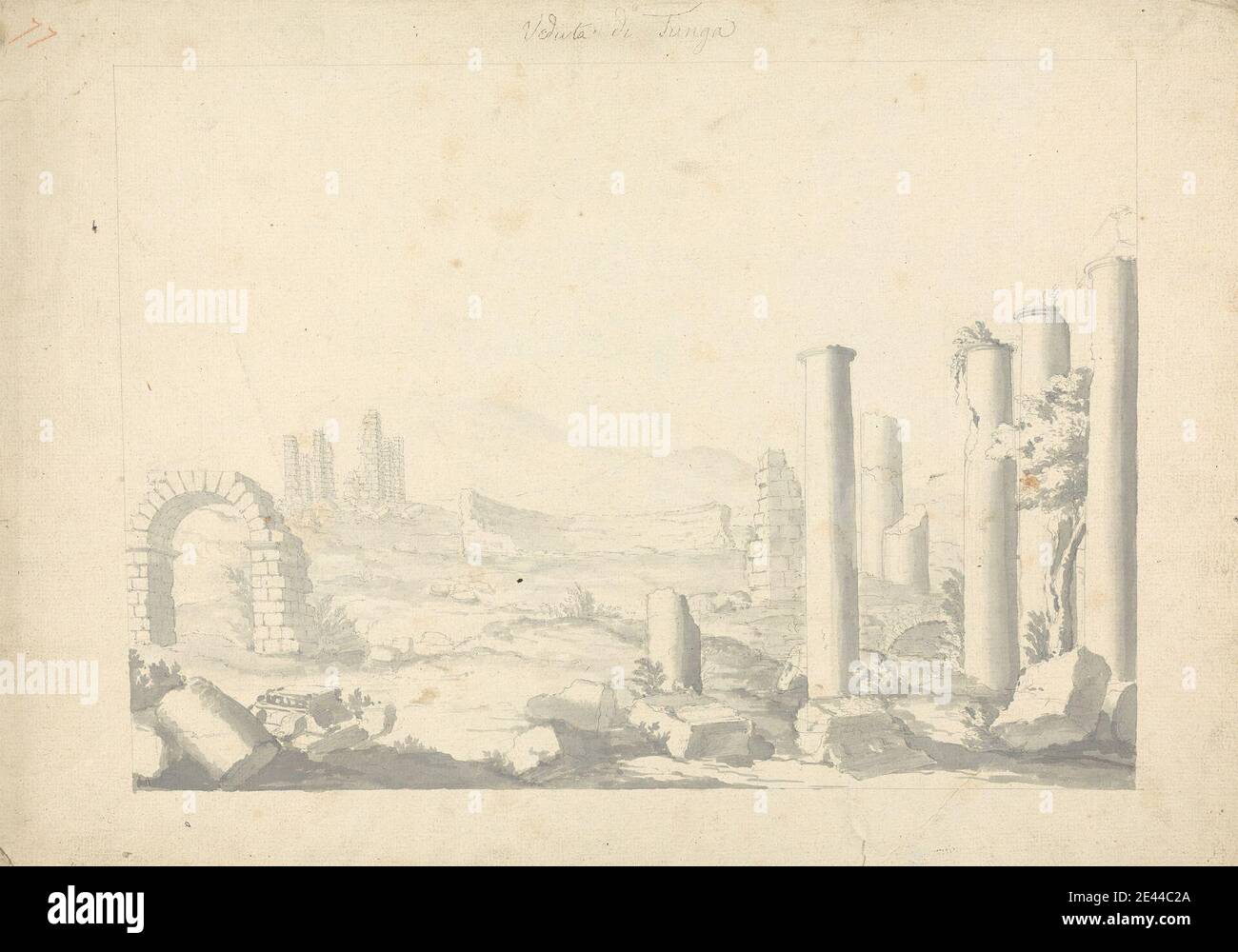 James Bruce, 1730â€“1794, British, Veduta di Tunga, undated. Graphite ...