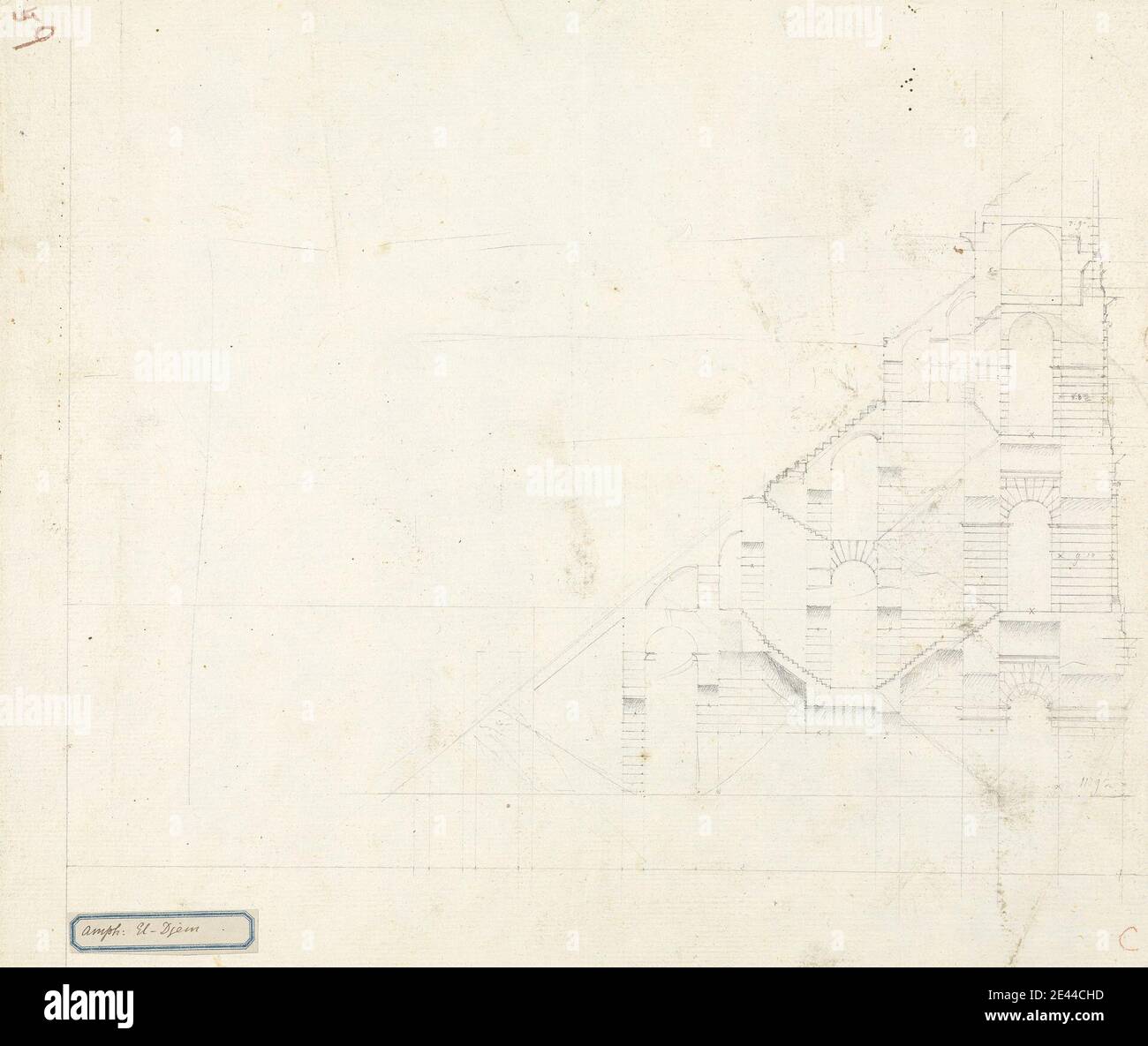 James Bruce, 1730â€“1794, British, Section of Amphitheatre at El Djem ...