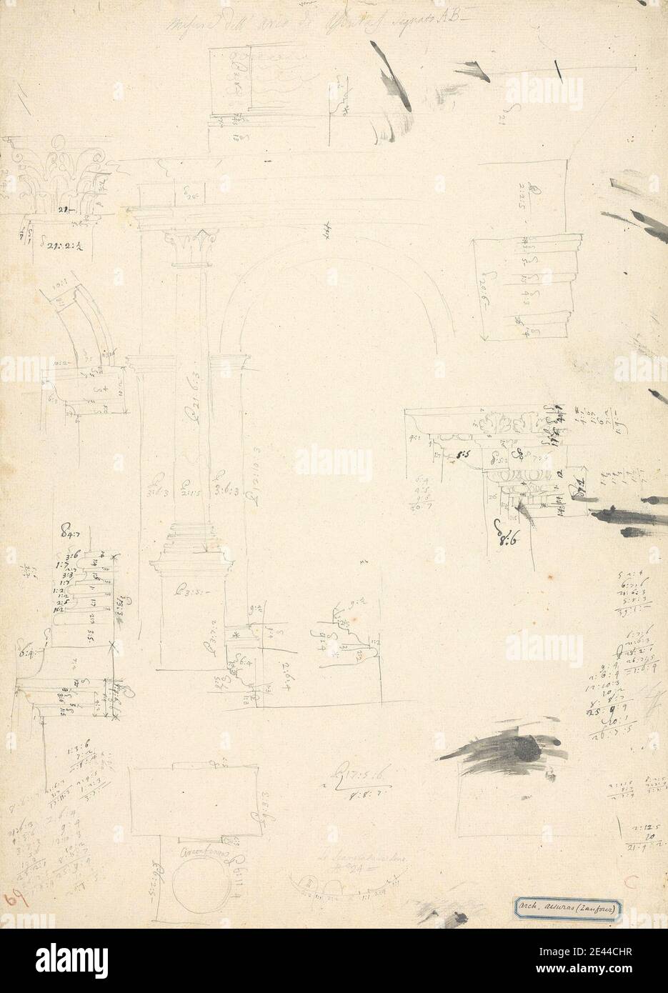 James Bruce, 1730â€“1794, British, Measured sketches of arch at Assuras ...
