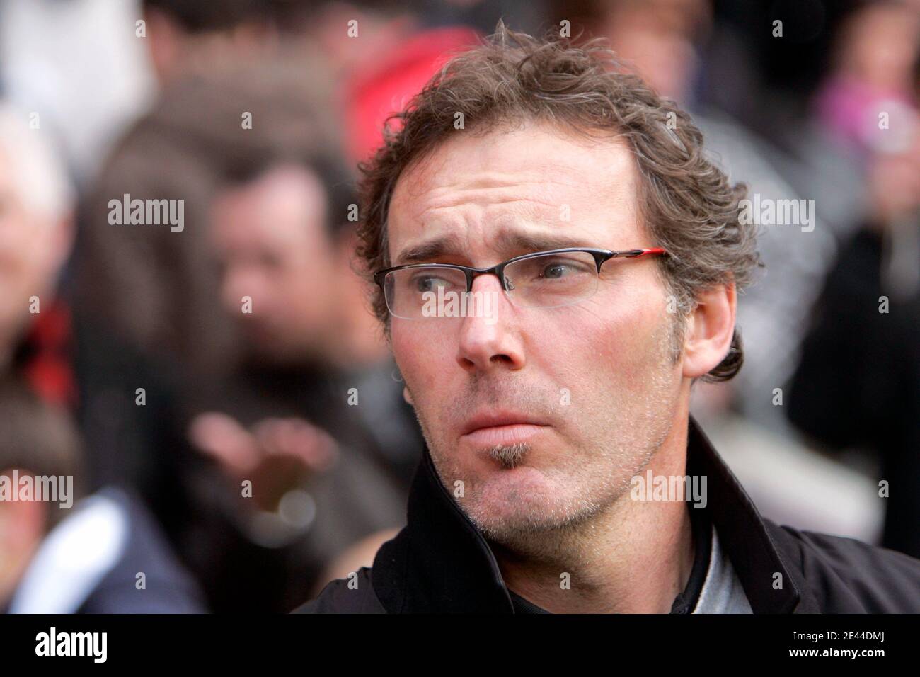 Bordeaux's coach Laurent Blanc during the french 1st league soccer ...