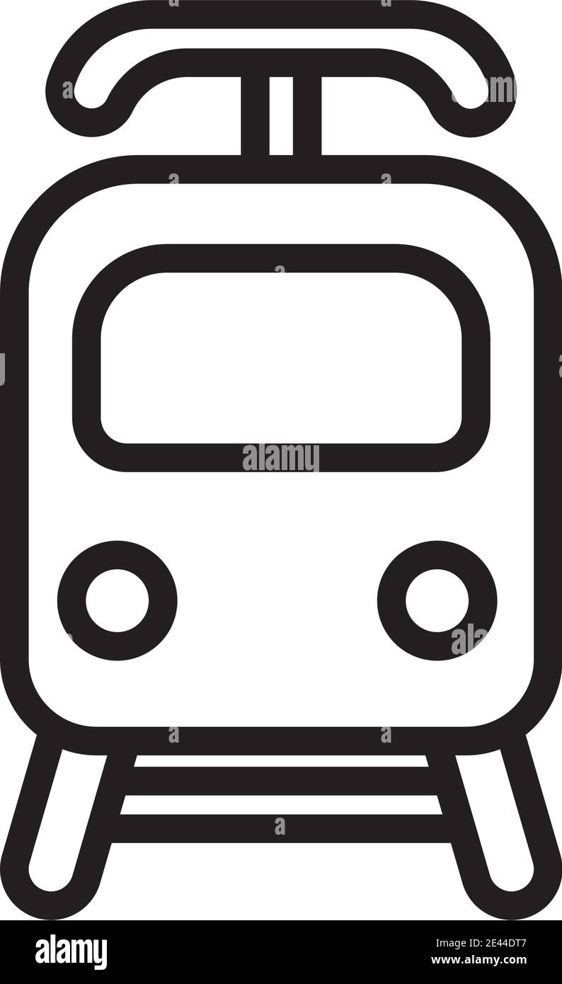 underground subway conveyance transport vehicle line style icon vector ...