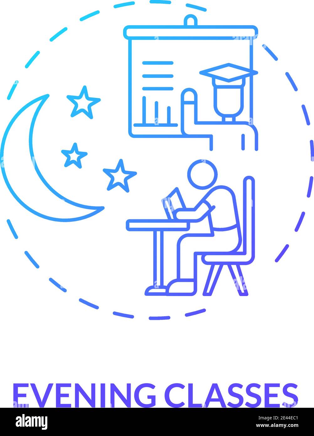 Evening classes concept icon Stock Vector Image & Art - Alamy