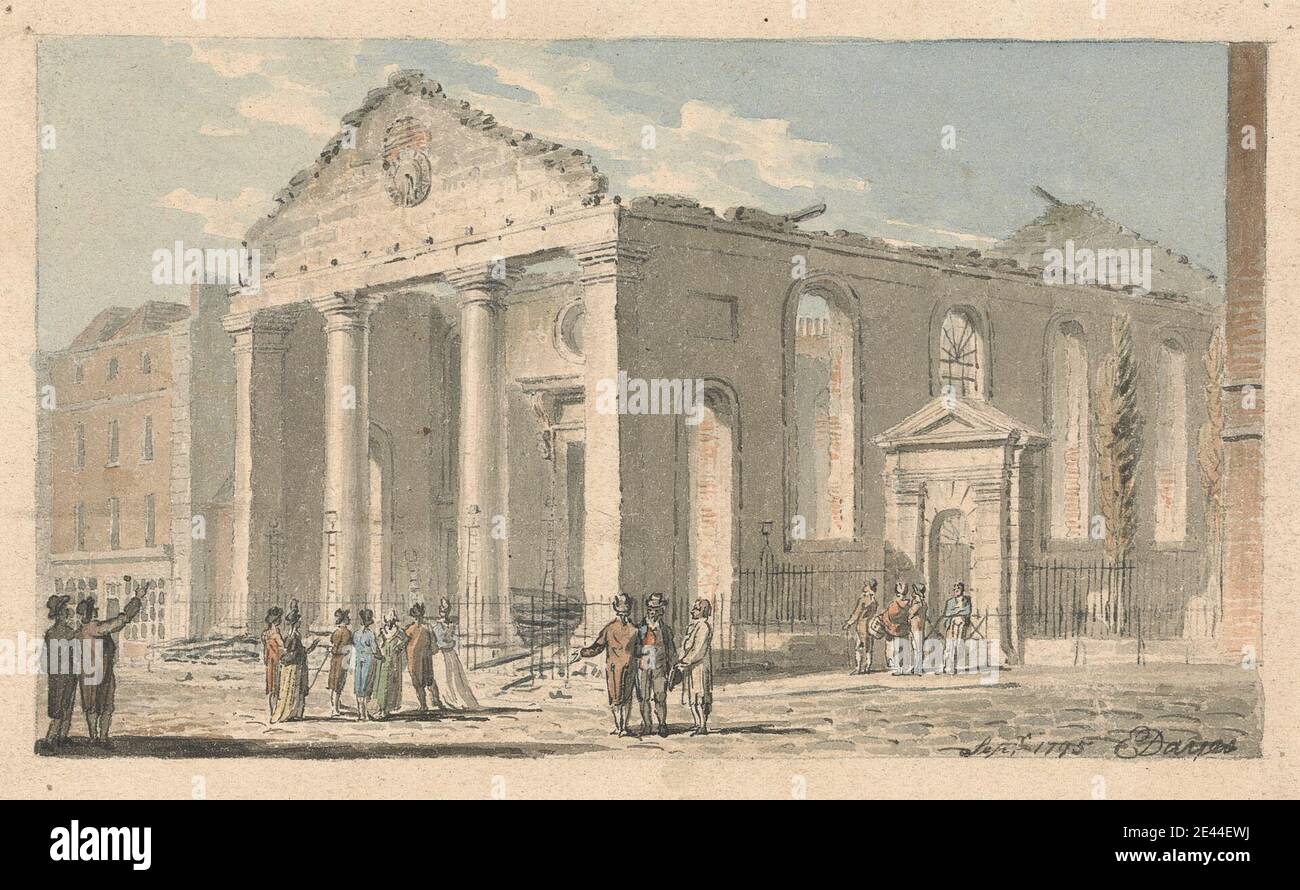 Edward Dayes, 1763â€“1804, British, St. Paul's Church, Covent Garden ...