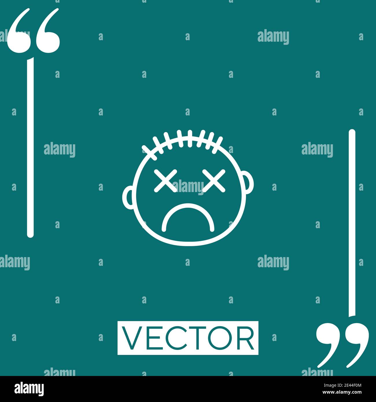 stunned vector icon Linear icon. Editable stroke line Stock Vector ...