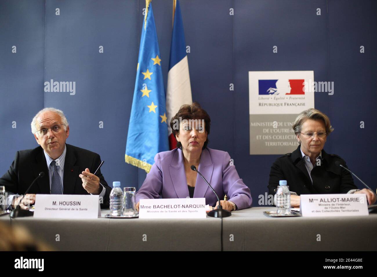 General Health Director Didier Houssin, French Health Minister Roselyne ...
