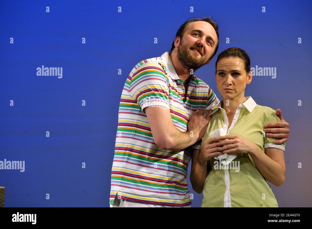 Yannick Mazzilli and Aurelie Bargeme perform during the curtin call of ...