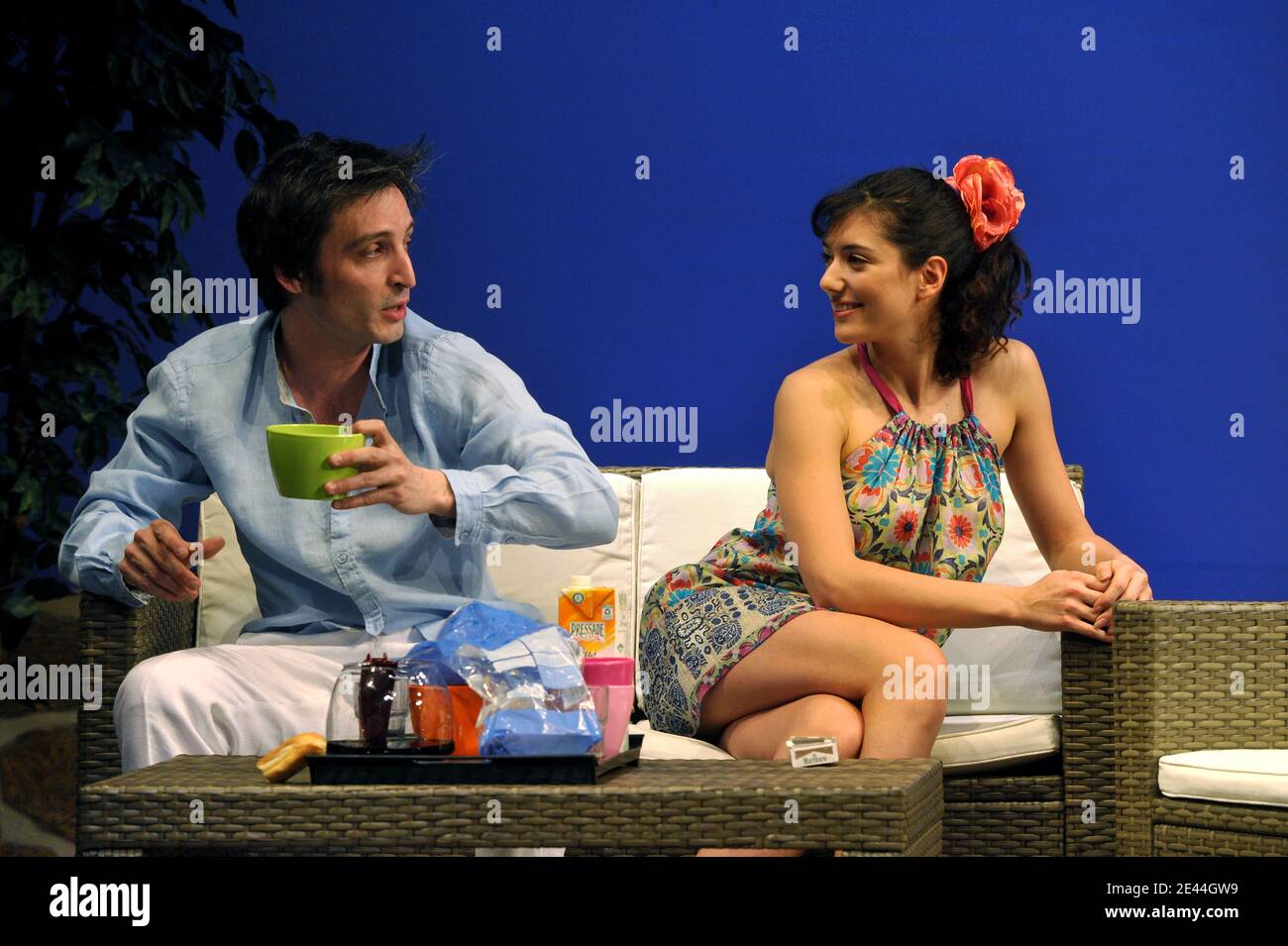 David Roussel and Vanessa Guide perform during the curtin call of 'Le ...