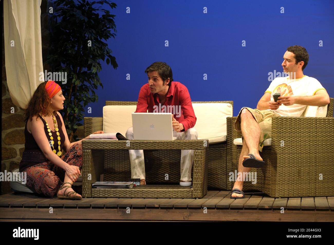 David Roussel, Maud Le Guenedal, and Clement Michel perform during the ...