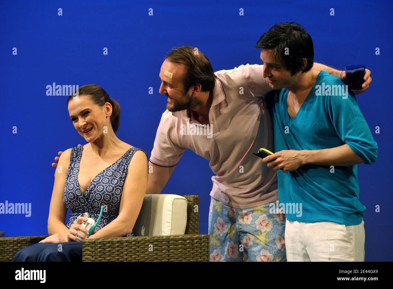 David Roussel,Aurelie Bargeme and Yannick Mazzilli perform during the ...
