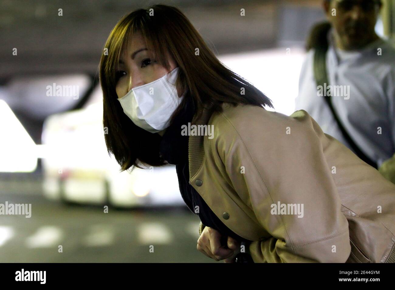 Japanese girl wear masks in precaution against swine influenza when ...