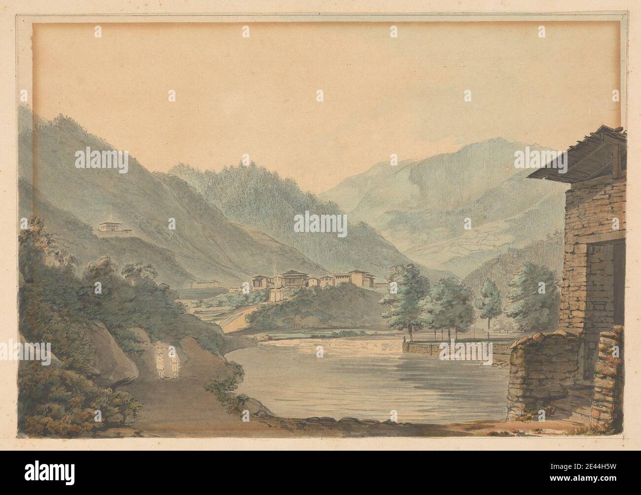Samuel Davis, 1757â€“1819, British, Mountainous Scene with Buildings ...