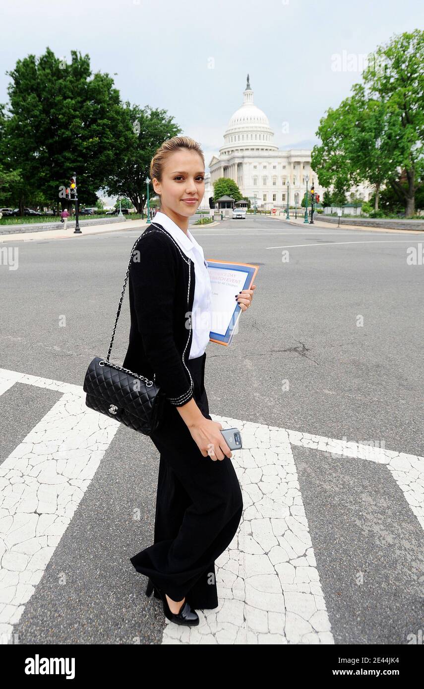 EXCLUSIVE- Actress Jessica Alba arrives to a meeting with Senators on ...