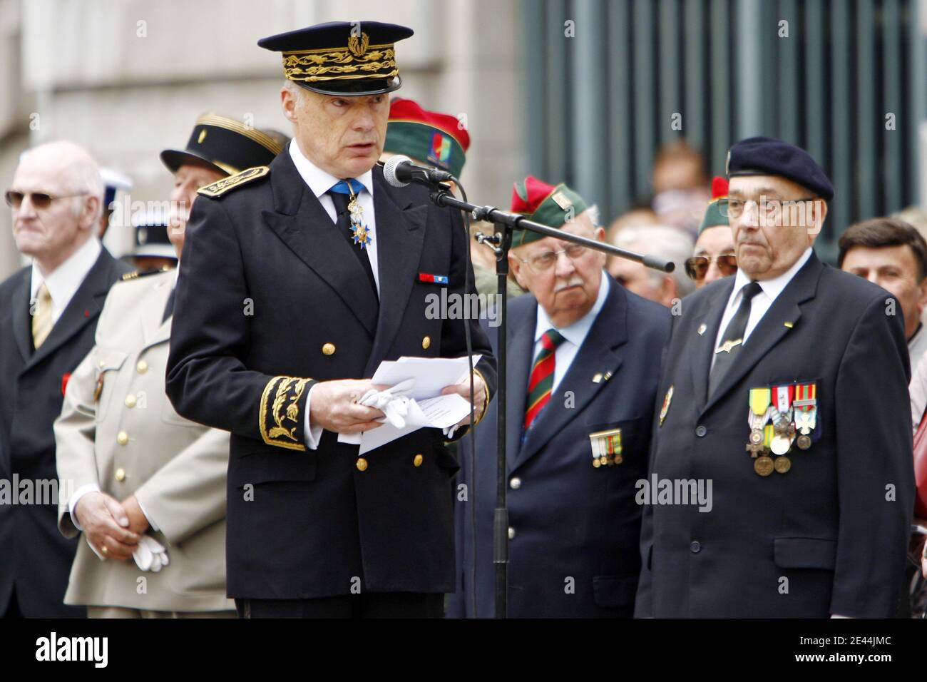 North prefect Jean-Michel Berard attends the celebrations of May 8 ...