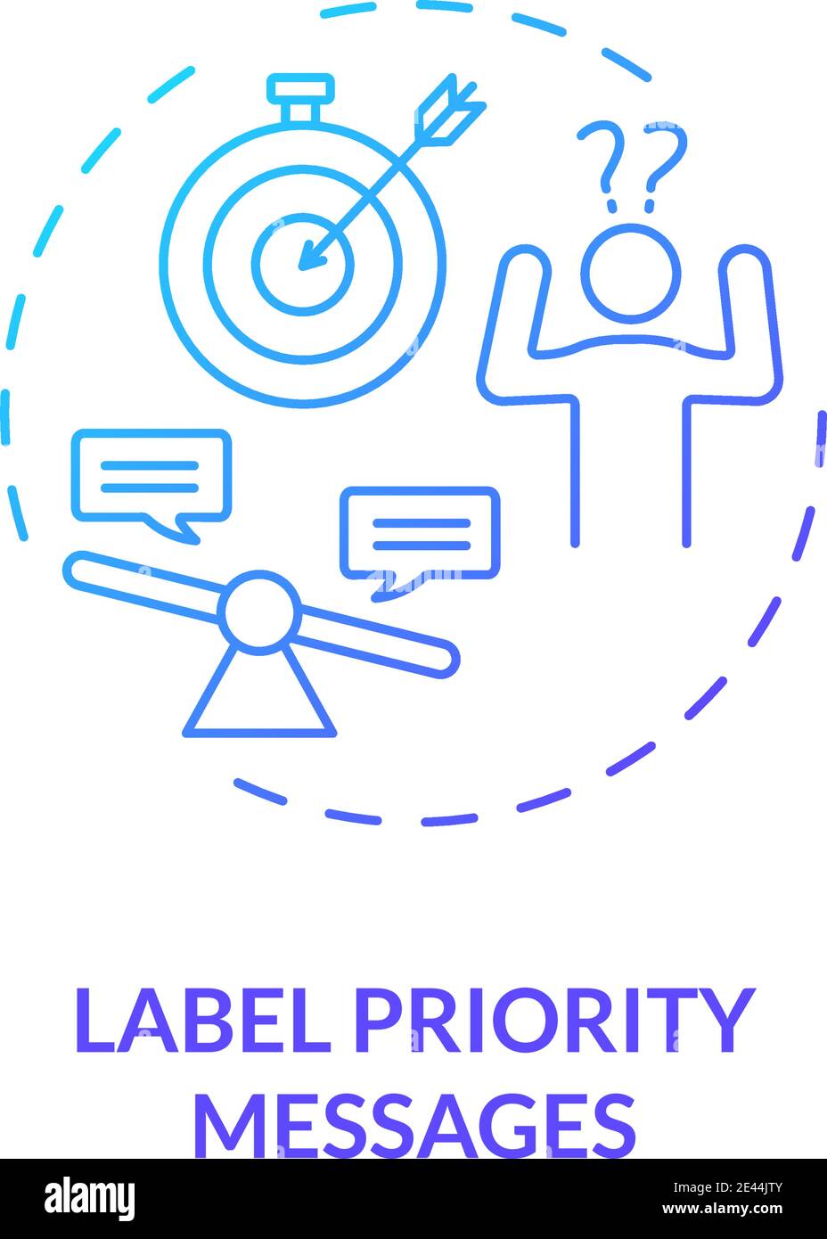 Labeling priority messages concept icon Stock Vector Image & Art - Alamy