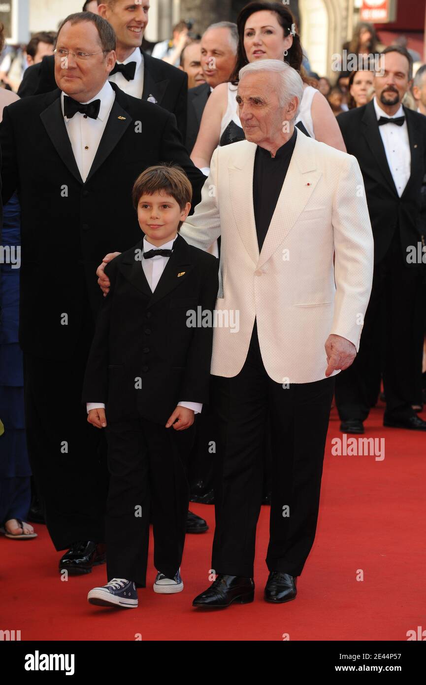 Charles Aznavour arriving to the screening of the animation movie 'UP ...