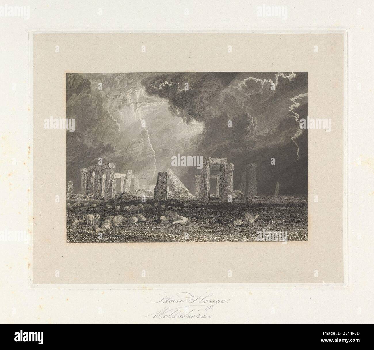 Robert Wallis, 1794â€“1878, British, Stone Henge, Wiltshire, 1829. Line ...