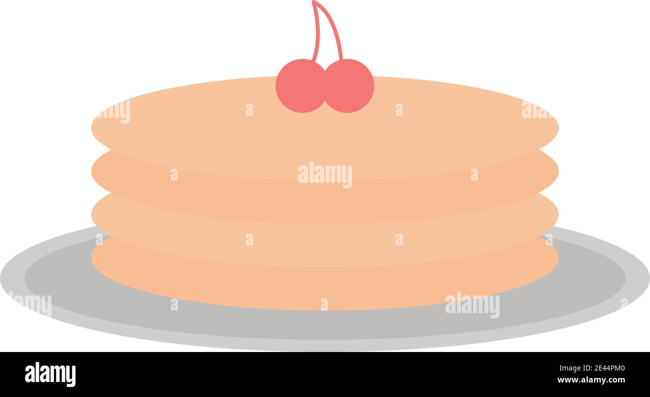 hot cakes on a white background Stock Vector Image & Art - Alamy