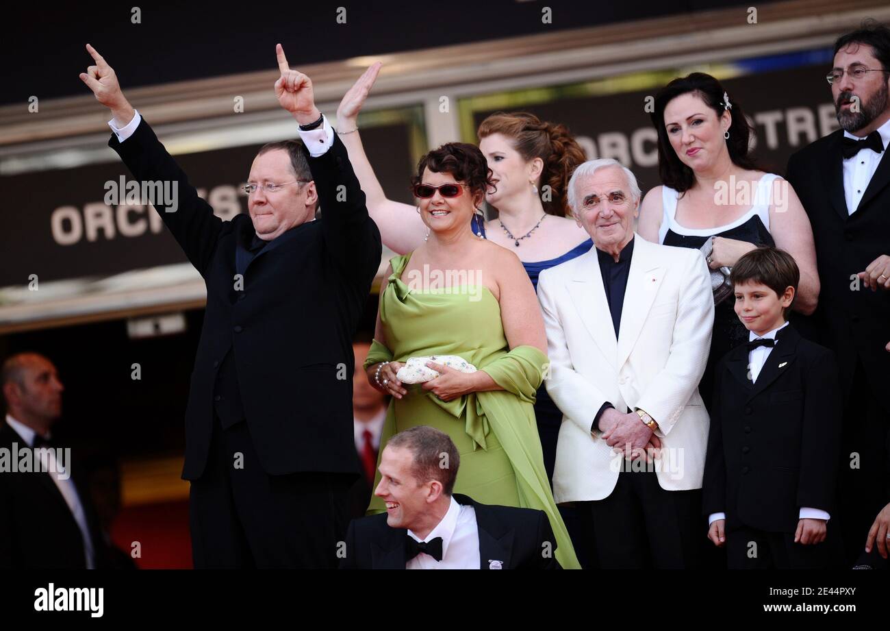 John Lasseter, Docter Pete, Bob Peterson, Charles Aznavour and Tom ...