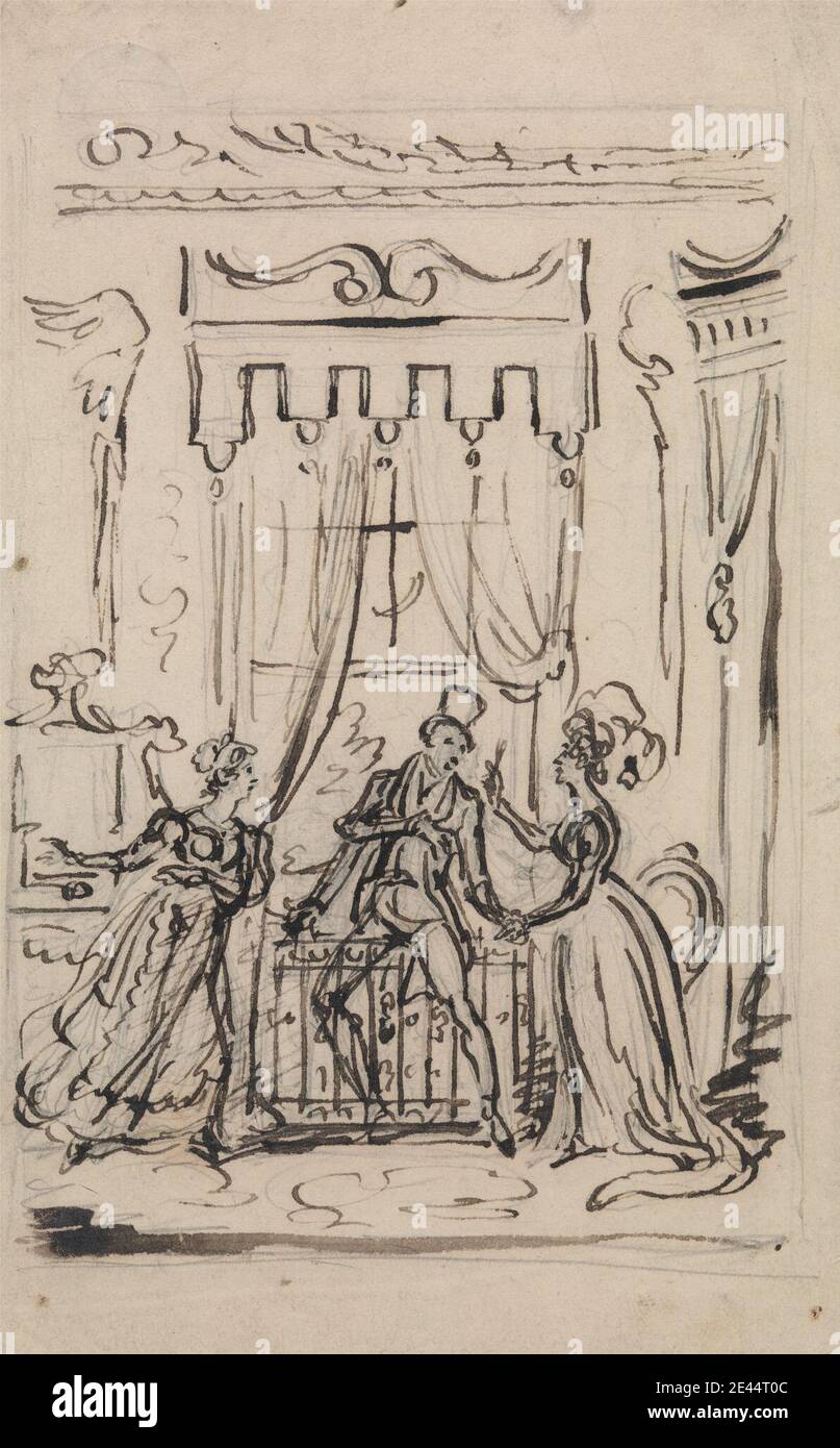 Robert Isaac Cruikshank, 1789â€“1856, British, An Unconventional Visit ...