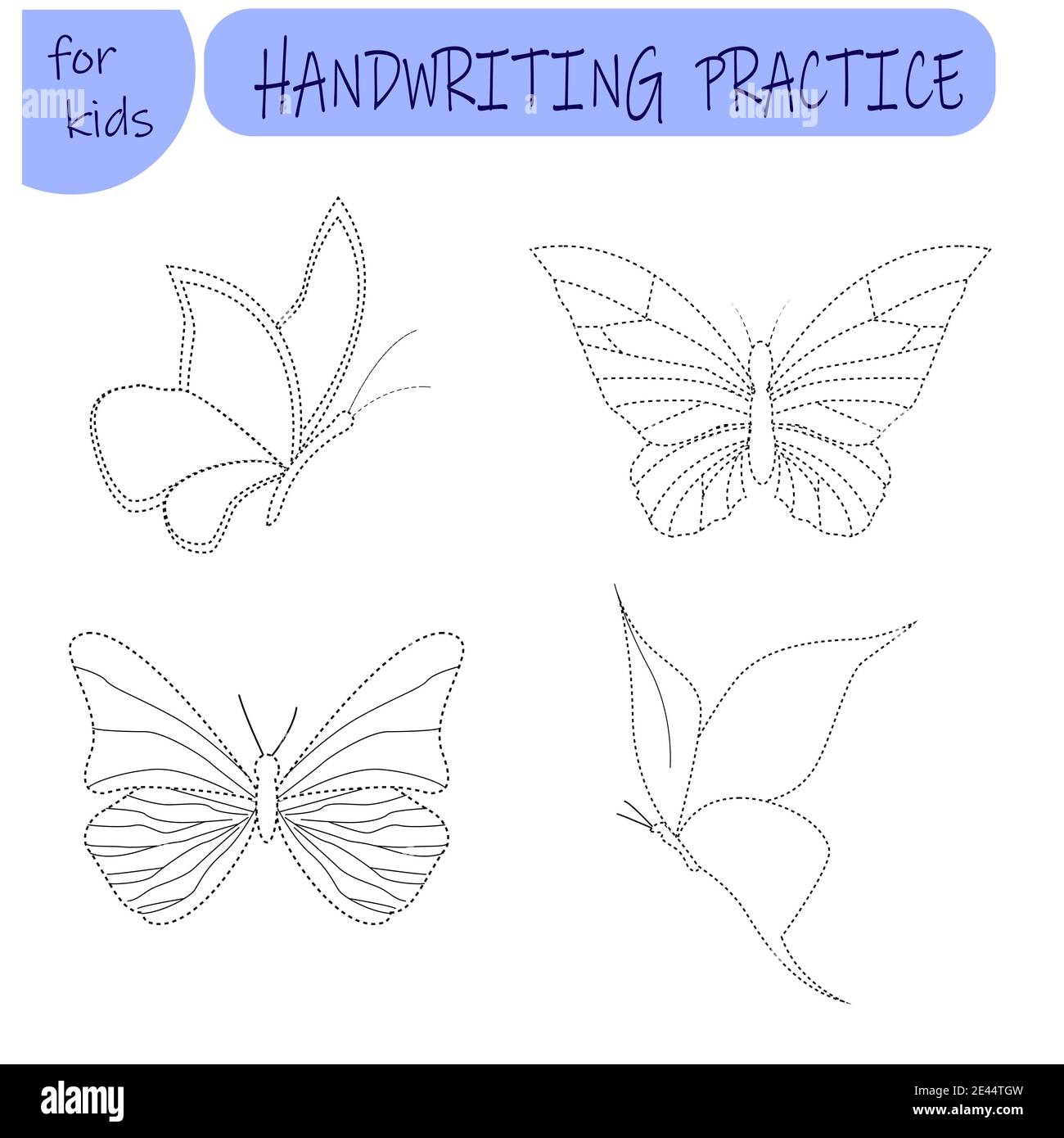 Kindergarten handwriting practice Cut Out Stock Images & Pictures - Alamy