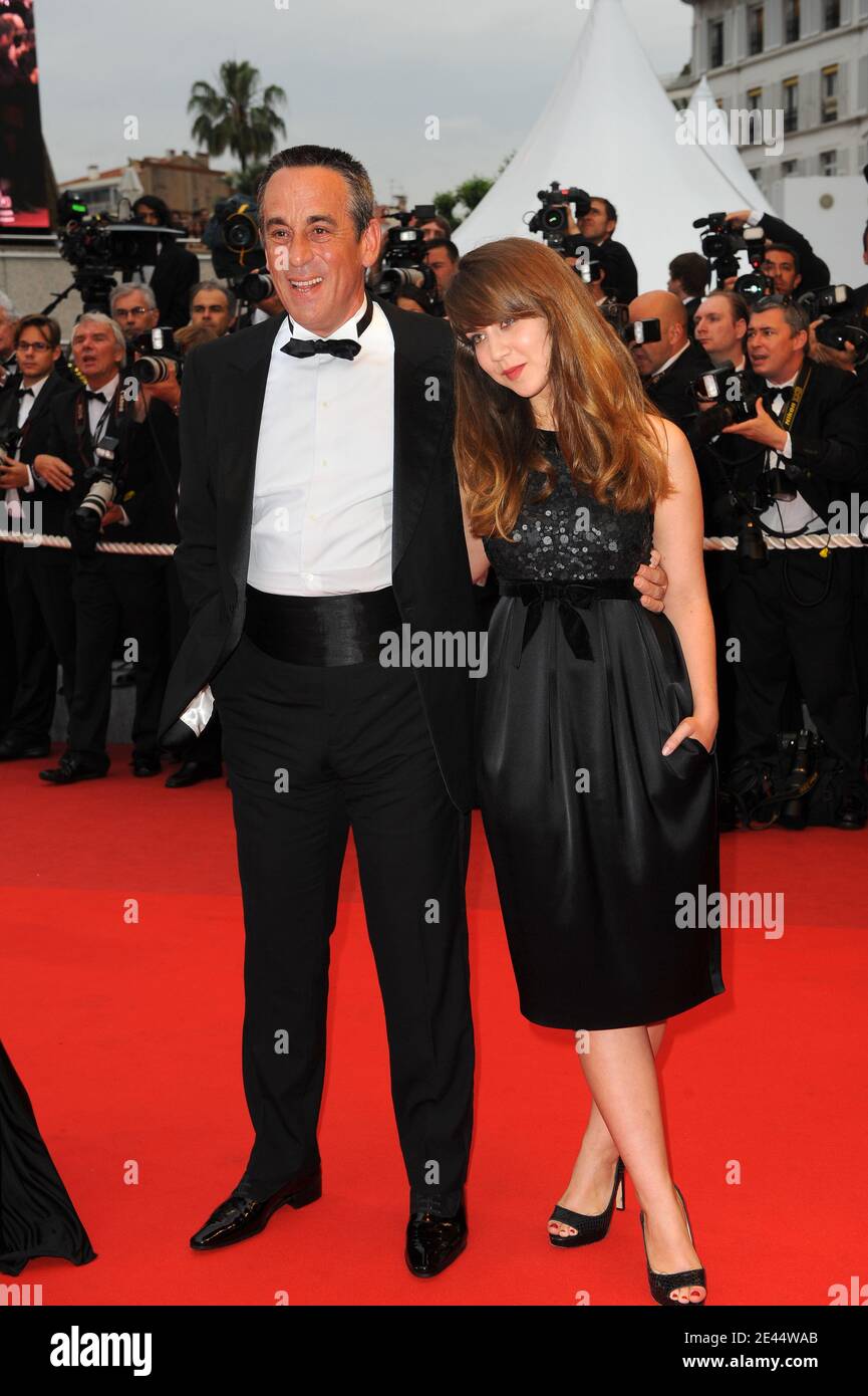 Thierry Ardisson and his daughter Ninon arriving to the screening of ...