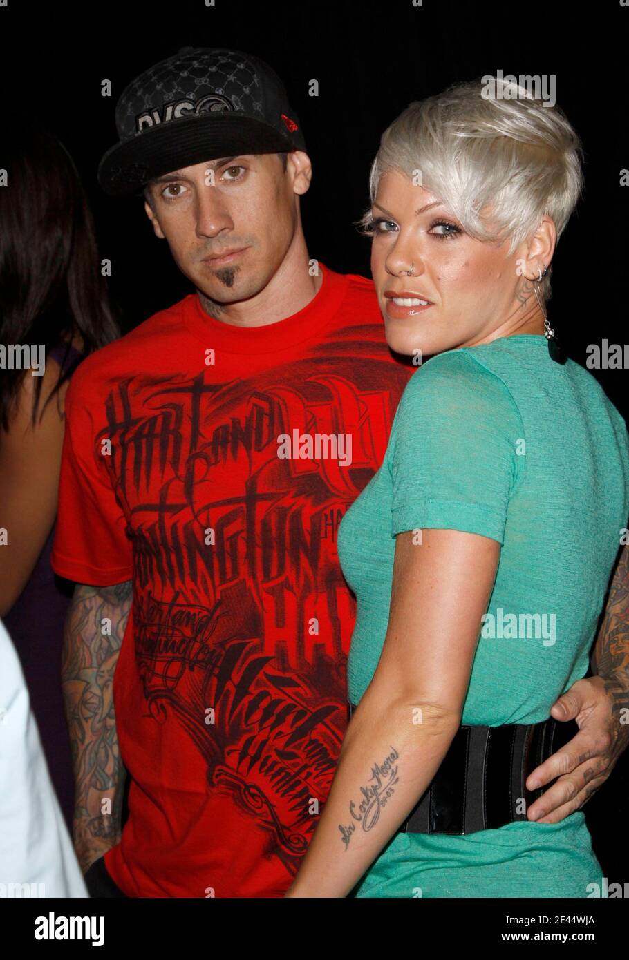 Pink and Carey Hart arriving for The Los Angeles T-Mobile Sidekick ...