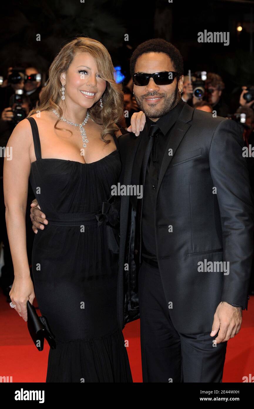 Actress Mariah Carey and Lenny Kravitz arriving to the screening of ...