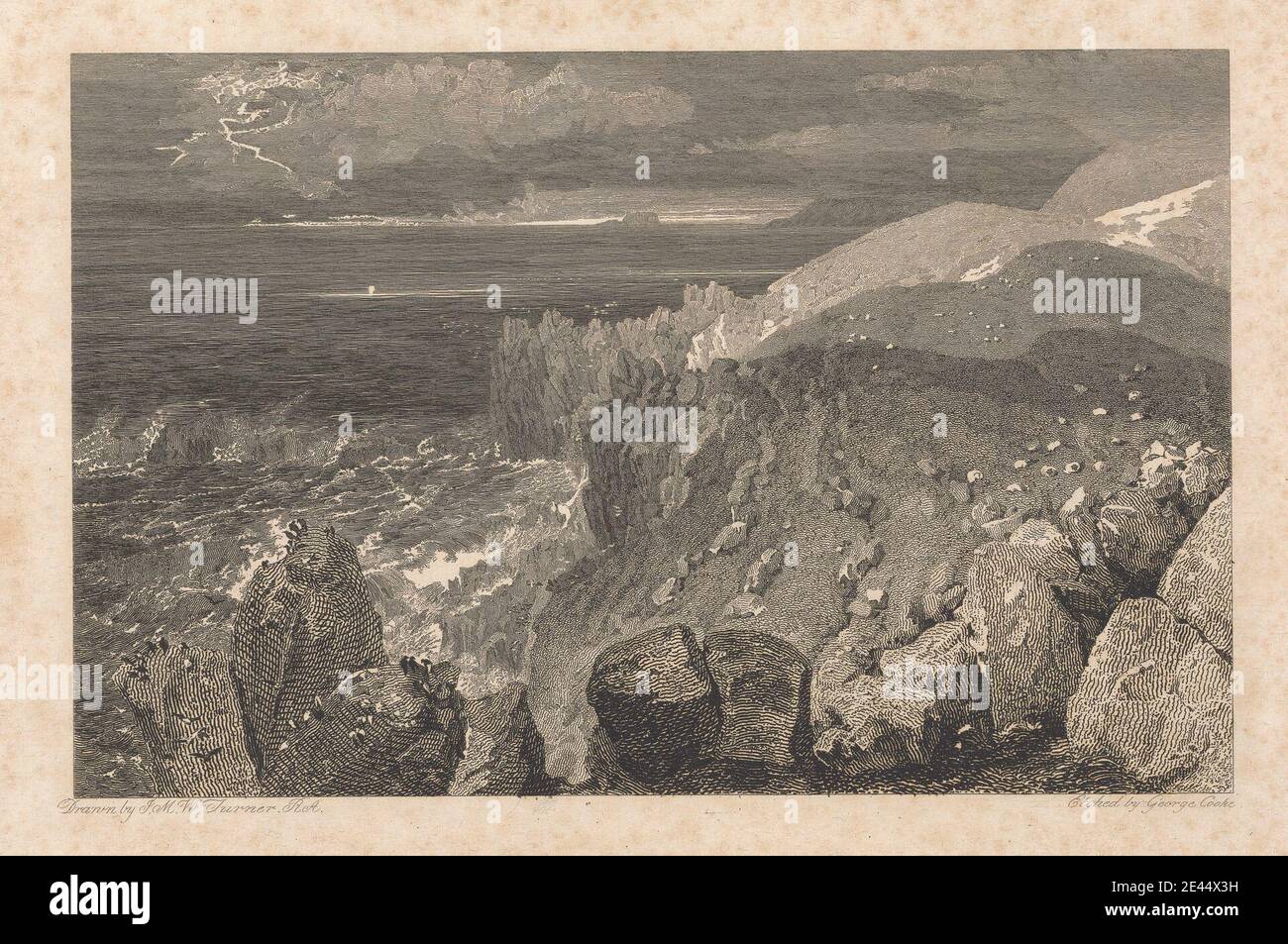 George Cooke, 1781â€“1834, British, Land's End, Cornwall, 1814-1826 ...