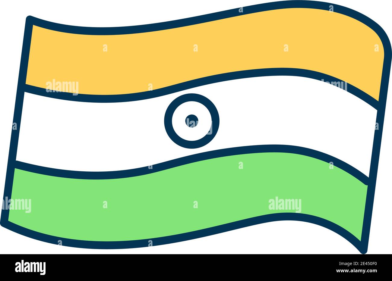 Indian tricolor flag RGB color icon Stock Vector Image & Art - Alamy