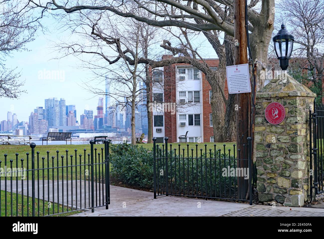 Hoboken, New Jersey, Stevens Institute of Technology on the Hudson ...
