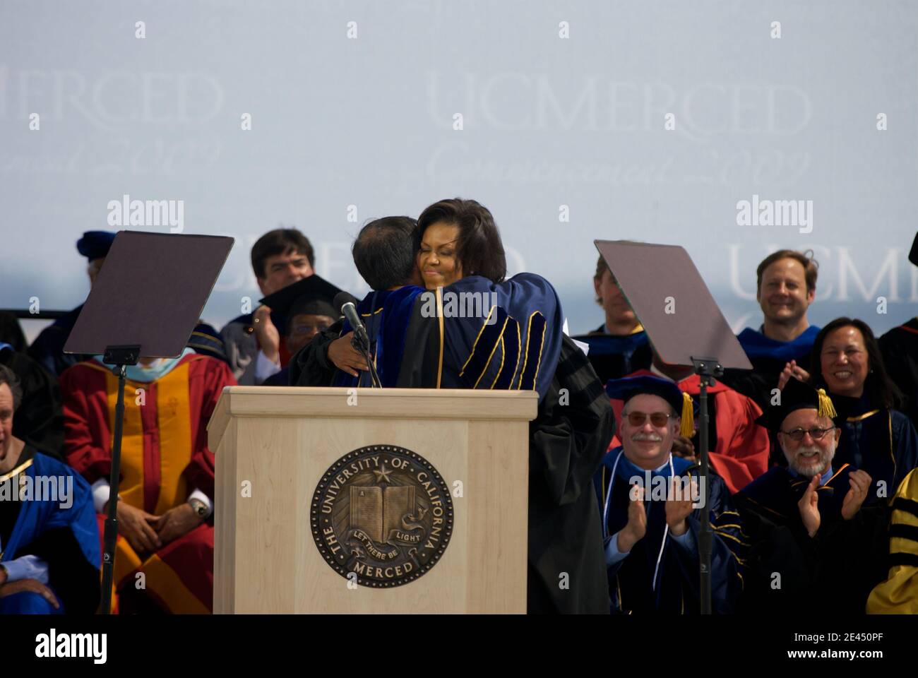 First Lady Michelle Obama gives her first commencement speech to the ...