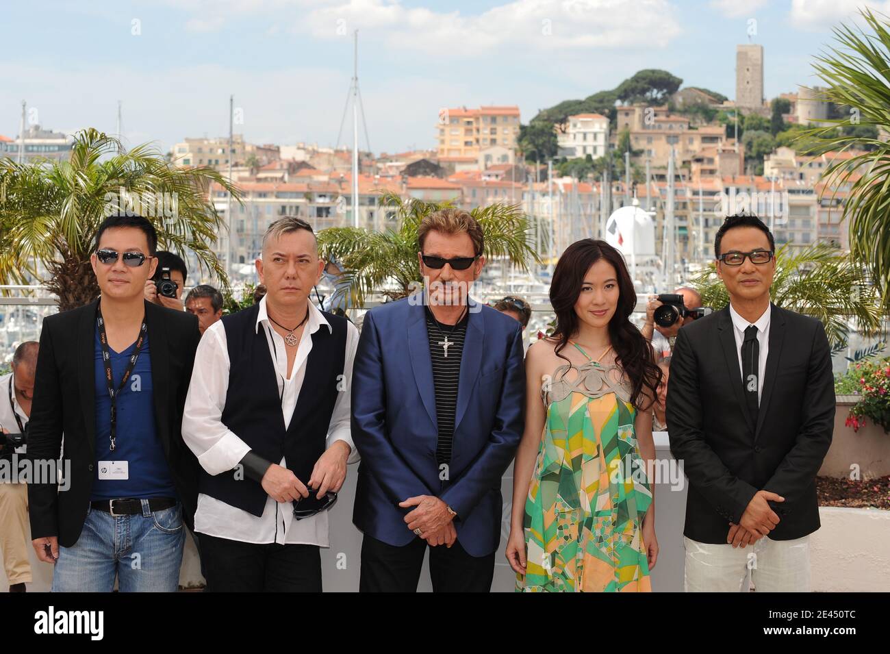 Actors Simon Yam of Honk Kong, director Johnnie To, actors Michelle Ye ...