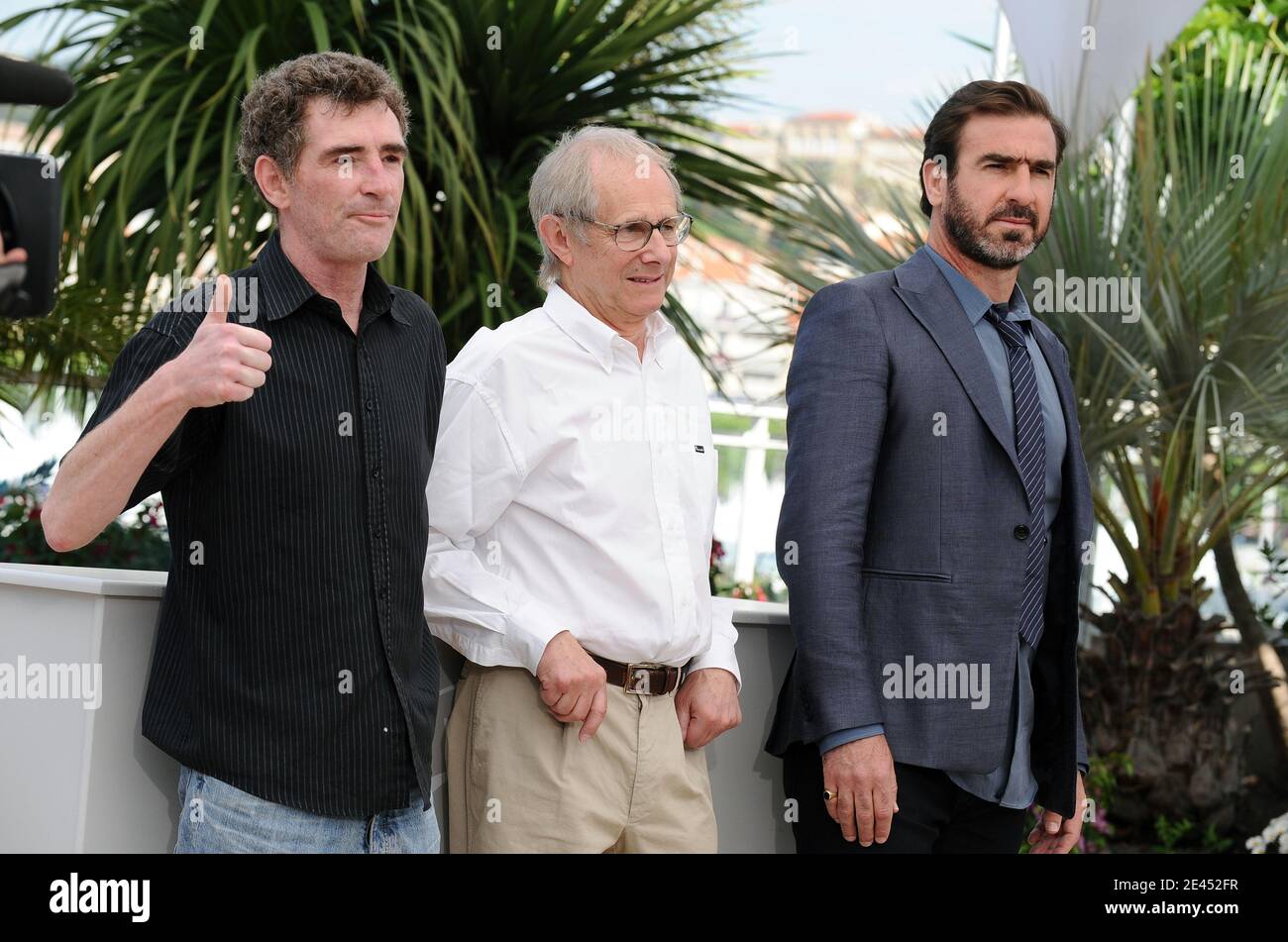 "Ken Loach, Steve Evets and Eric Cantona pose during the photo call of ...