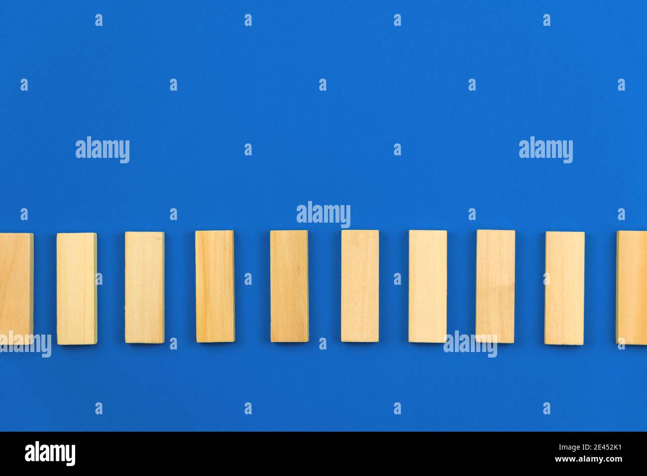 Template for business vision and development concept, blue background ...