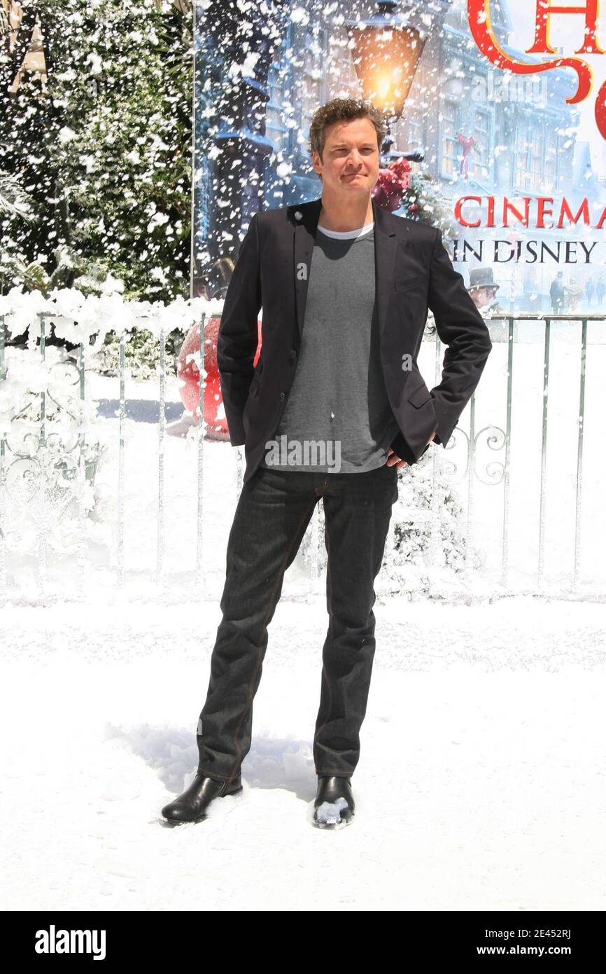 Colin Firth at a photocall for new Disney animated film 'A Christmas ...