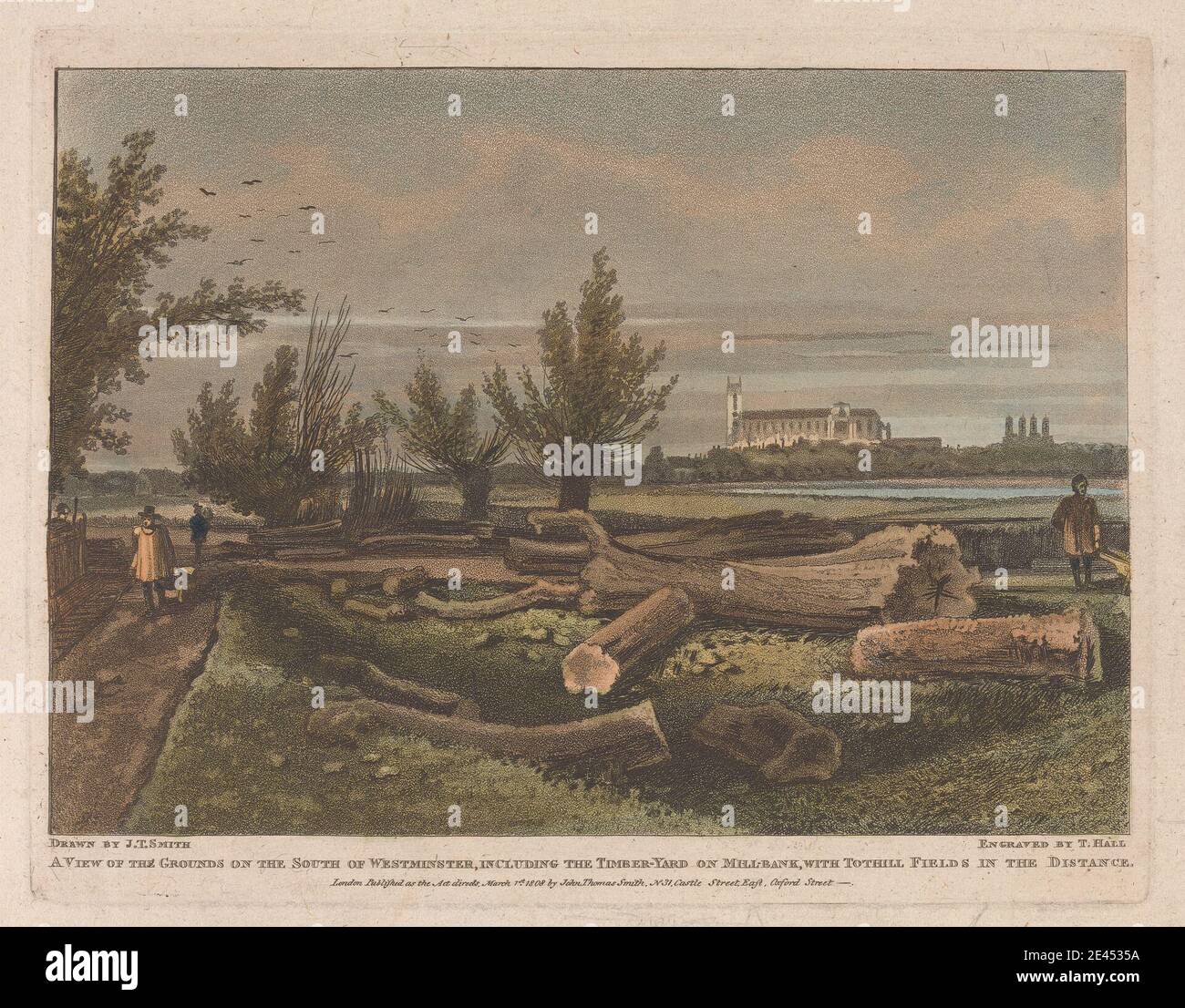 Thomas Hall, active early 19th century, A View of the Grounds on the ...