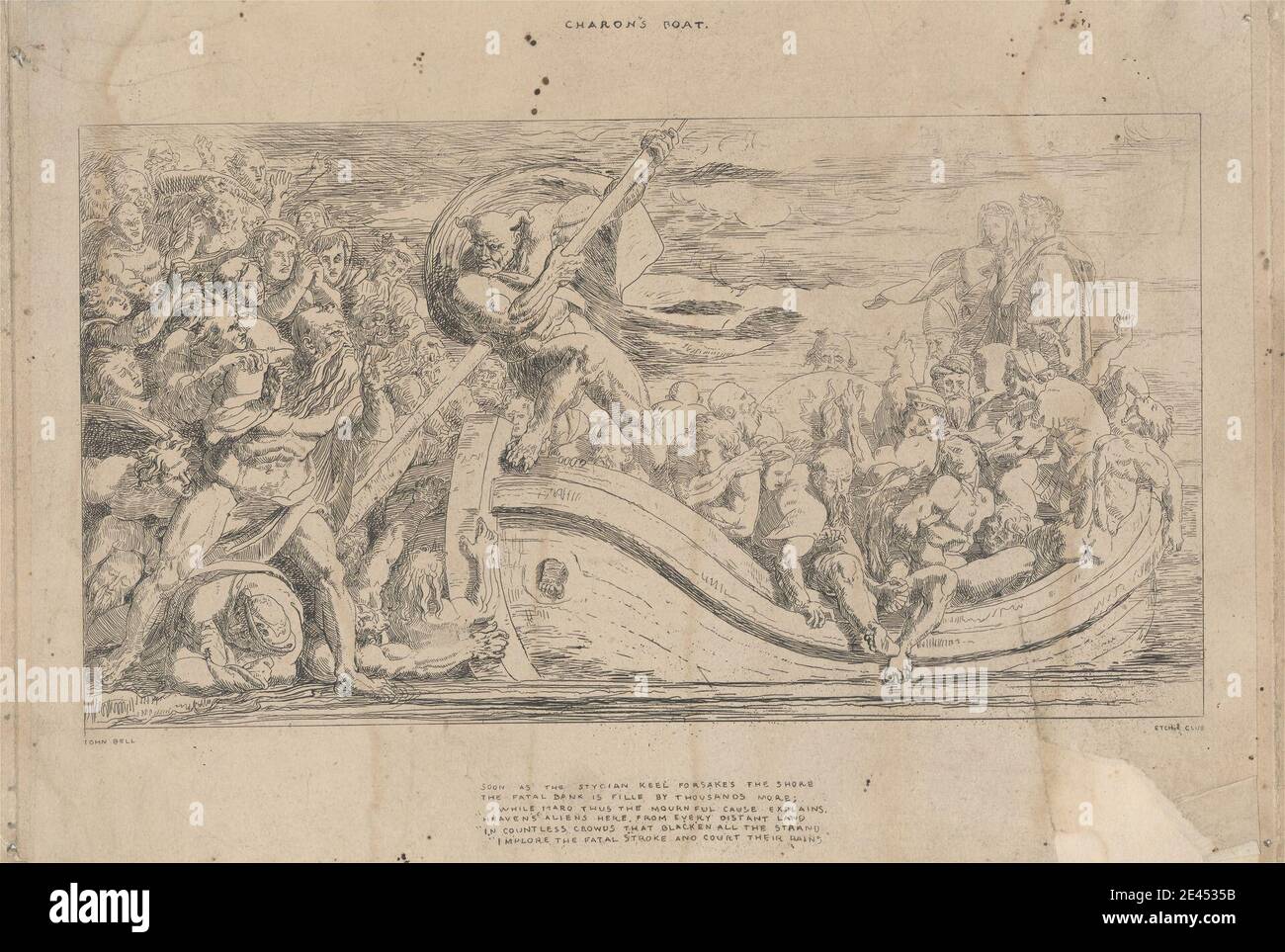Print made by John Bell, 1811â€“1895, British, Charon's Boat, between ...
