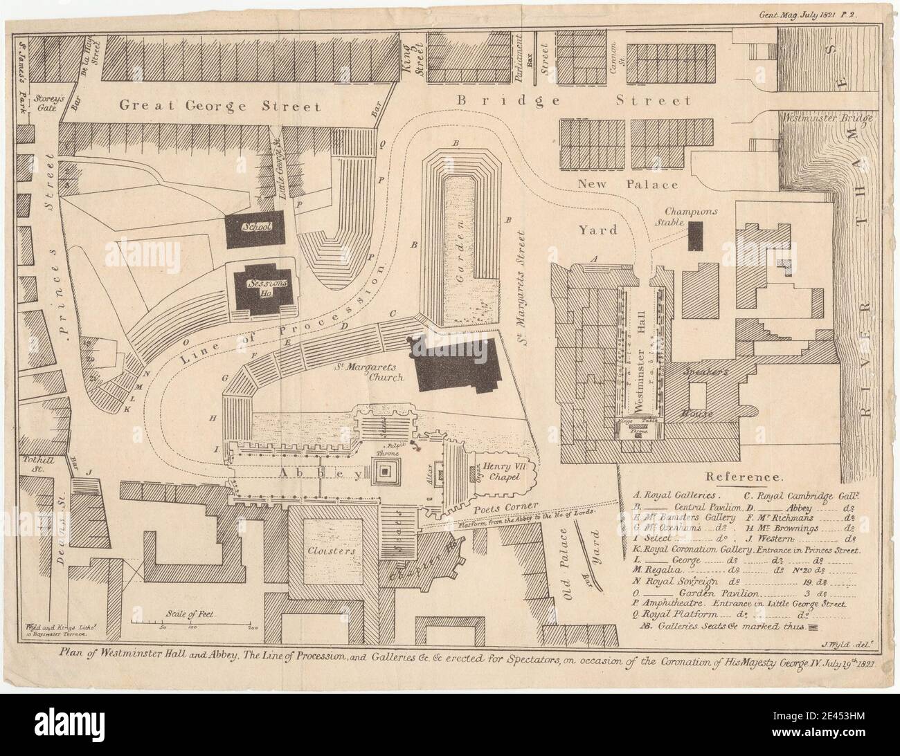 James Wyld, 1790â€“1836, British, Plan of Westminster Hall and Abbey ...