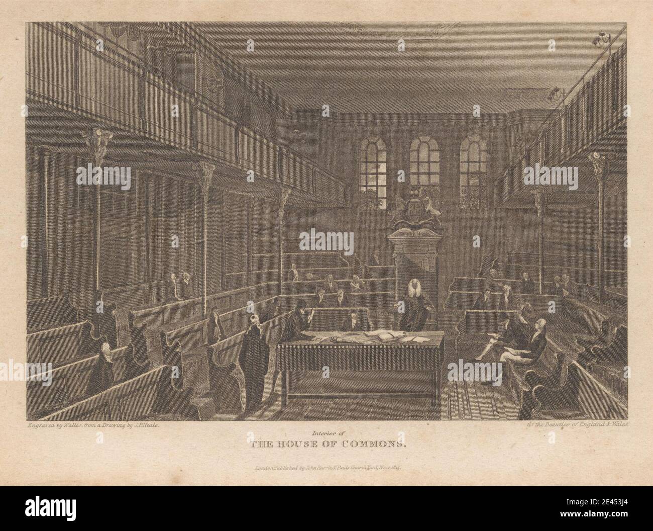 Robert Wallis, 1794â€“1878, British, Interior of the House of Commons ...