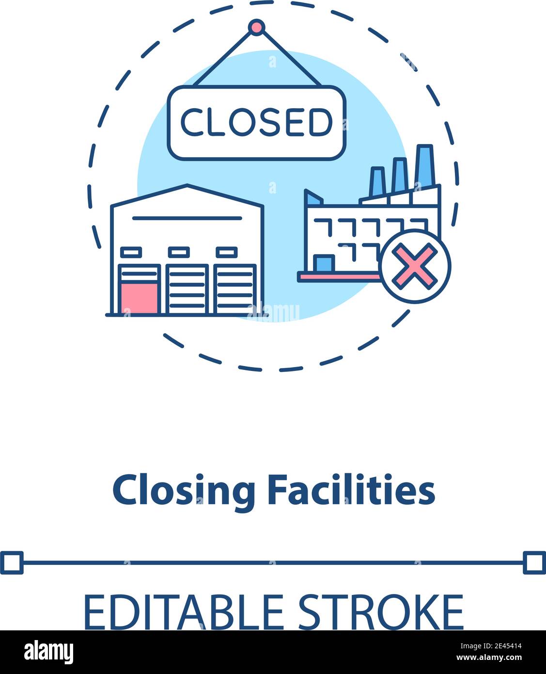 Closing facilities concept icon Stock Vector Image & Art - Alamy