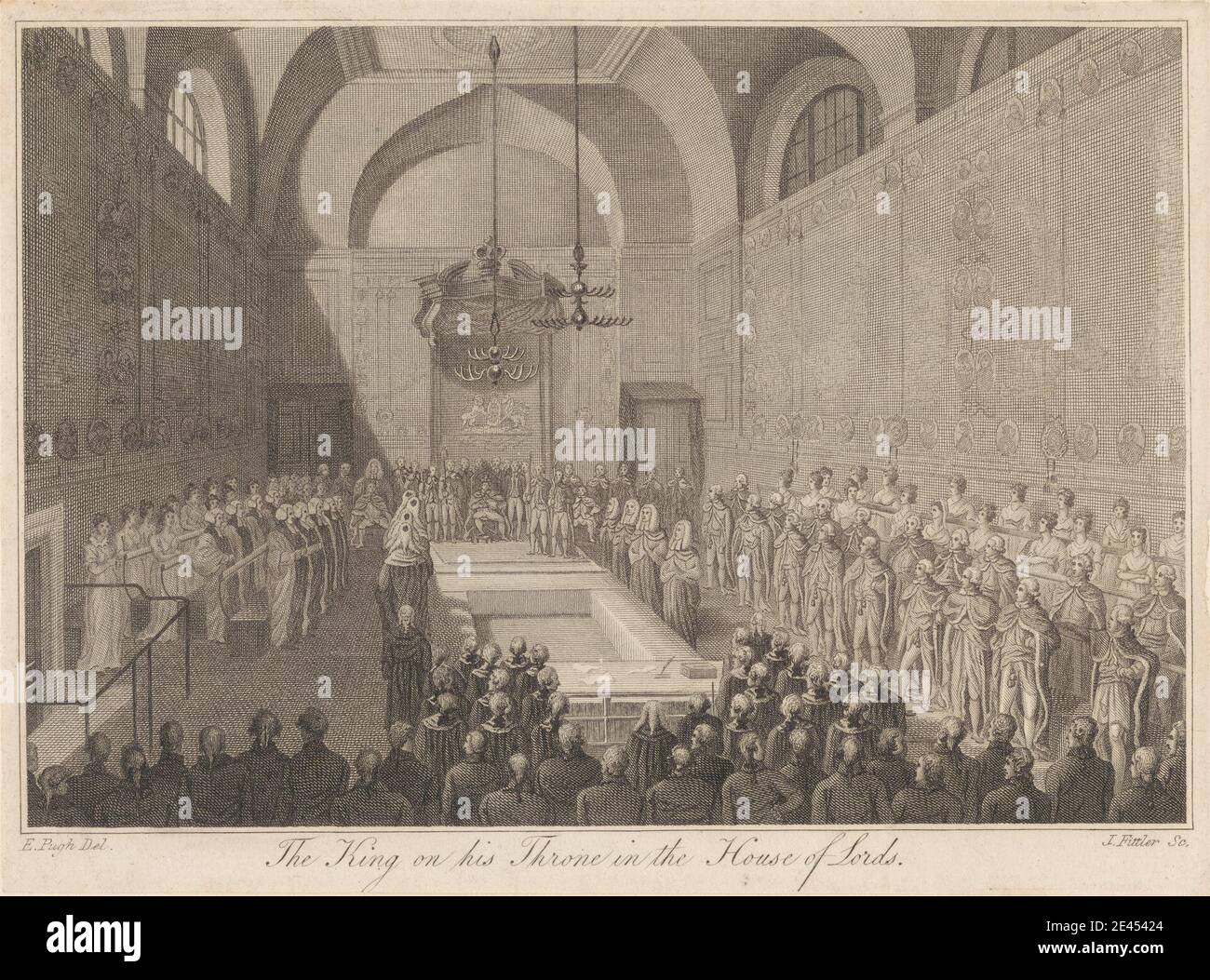 James Fittler, 1758â€“1835, British, King on His Throne in the House of ...