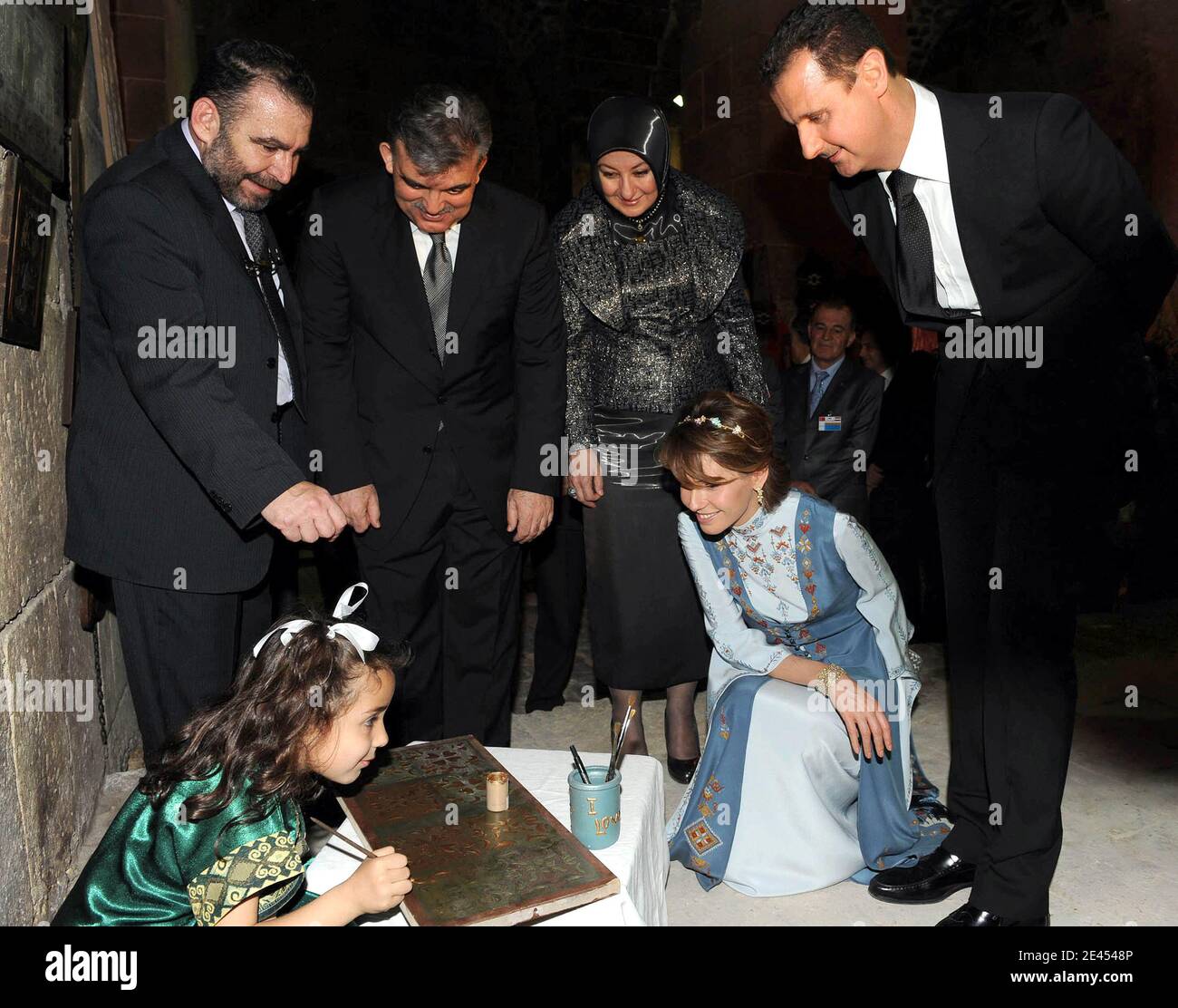 Syrian President Bashar Al Assad and First Lady Asma receive Turkish ...