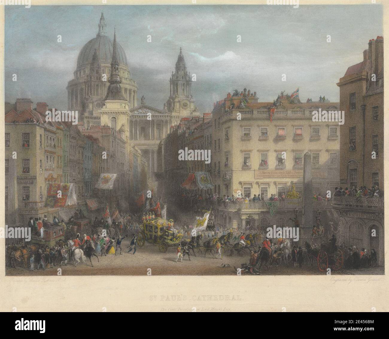 Edward Goodall, 1795â€“1870, British, St. Paul's Cathedral. Hand ...