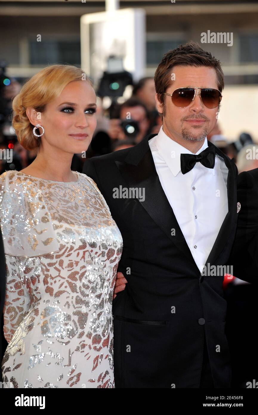 Brad Pitt and Diane Kruger arriving for the screening of 'Inglourious Basterds' during the 62nd ...