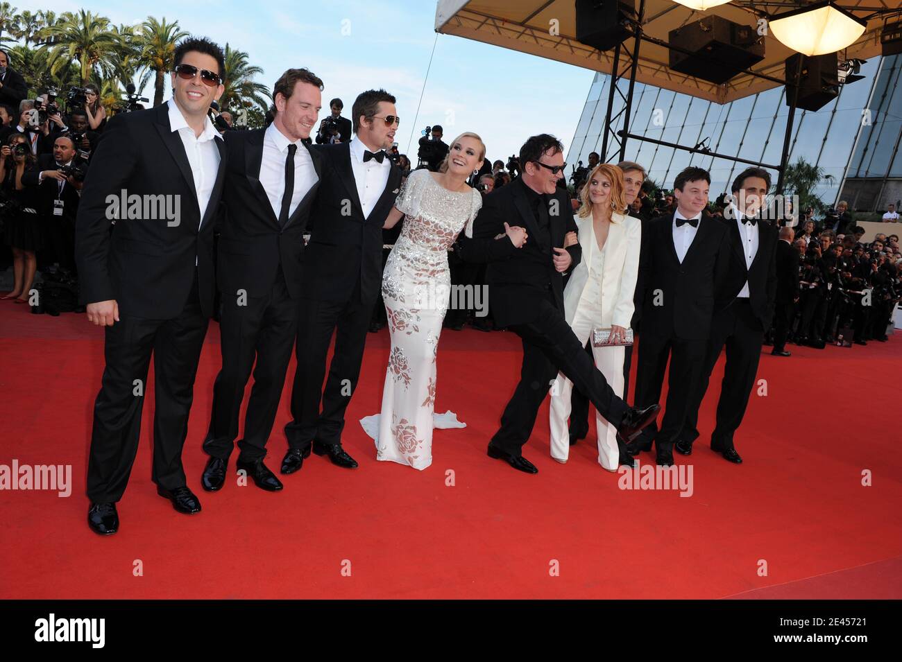 "Quentin Tarantino, Brad Pitt, Mike Myers, Eli Roth, Diane Kruger and Melanie Laurent attend the ...