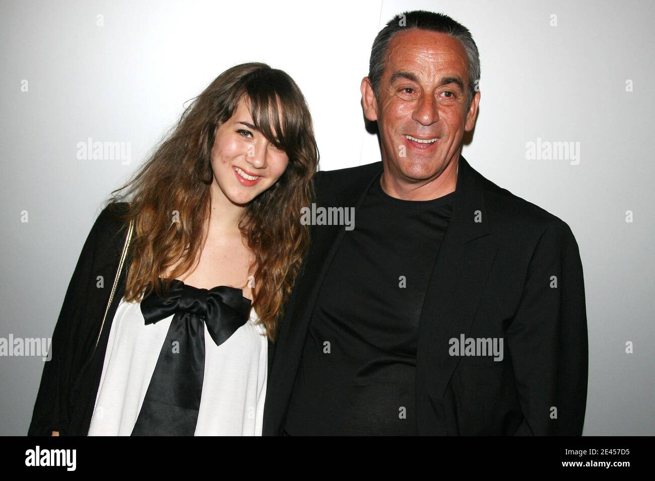 Thierry Ardisson and his daughter Ninon arriving at 'Madame Figaro ...