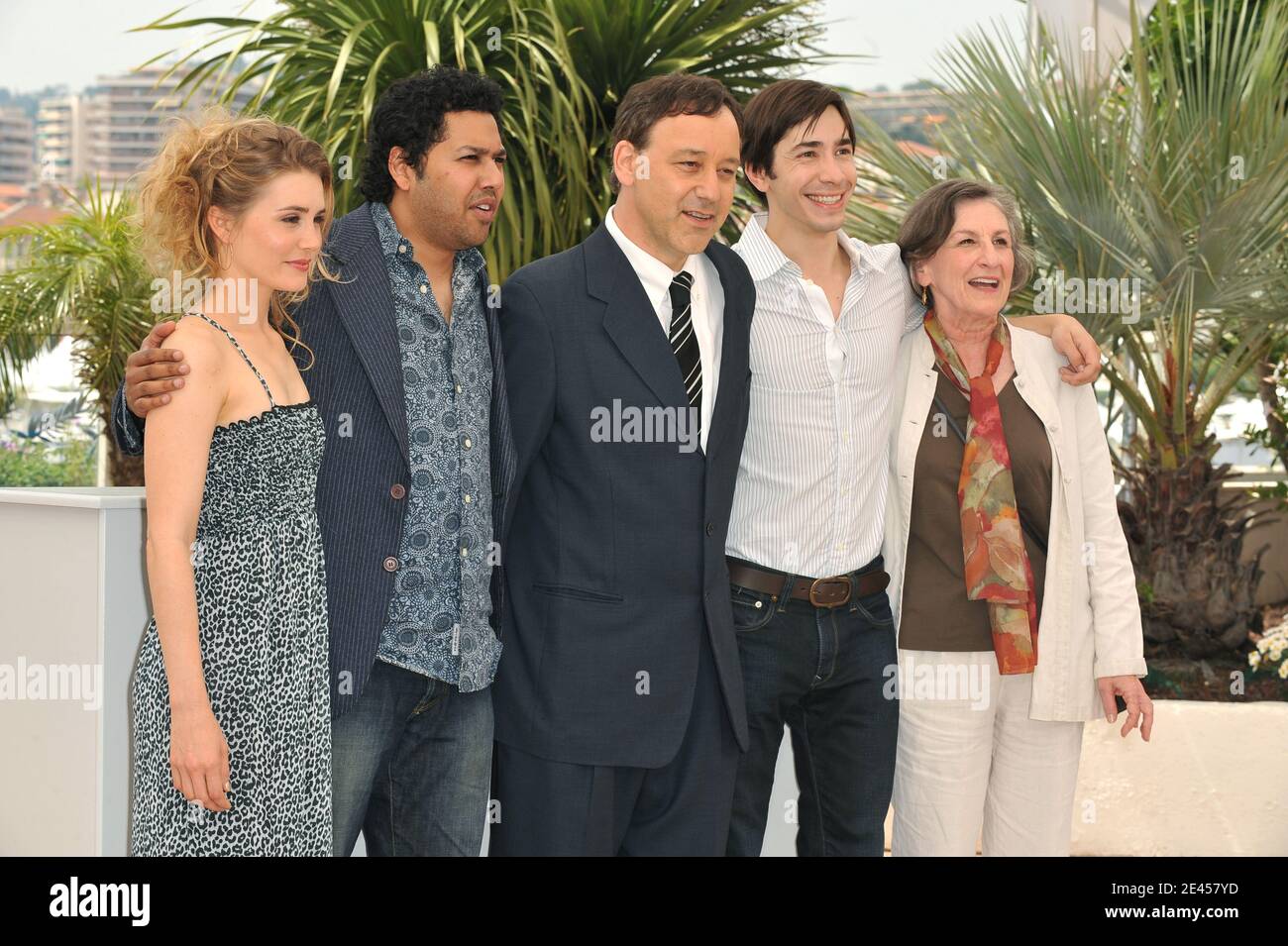 (L-R) Alison Lohman, Dileep Rao, Sam Raimi, Justin Long and Lorna Raver ...