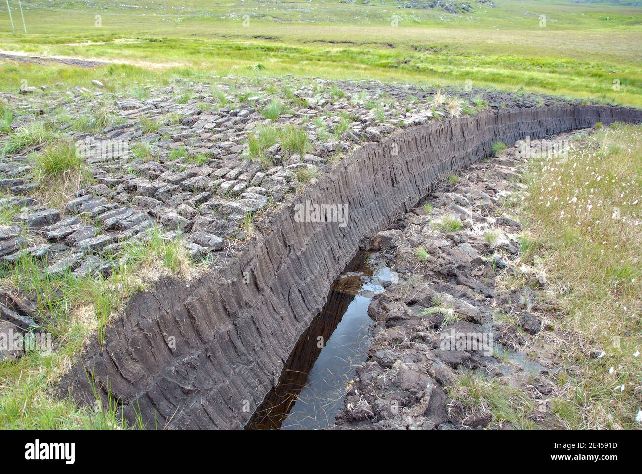 peat winning in Ireland Stock Photo - Alamy